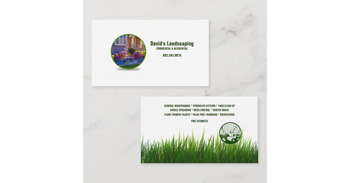 Landscaping Service Business Card | Zazzle
