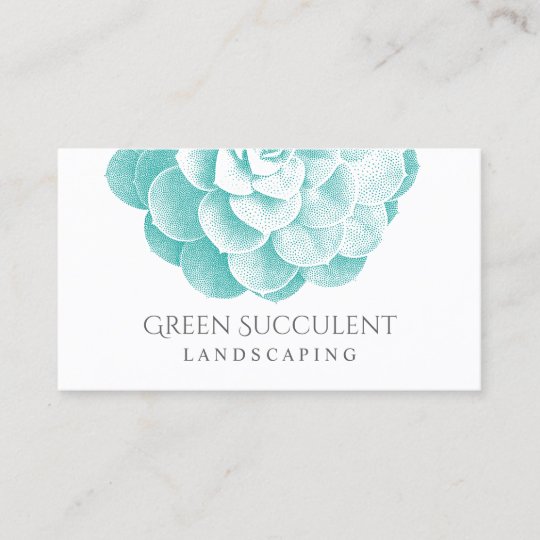 Landscaping Service Garden Succulent Plant Business Card | Zazzle.com