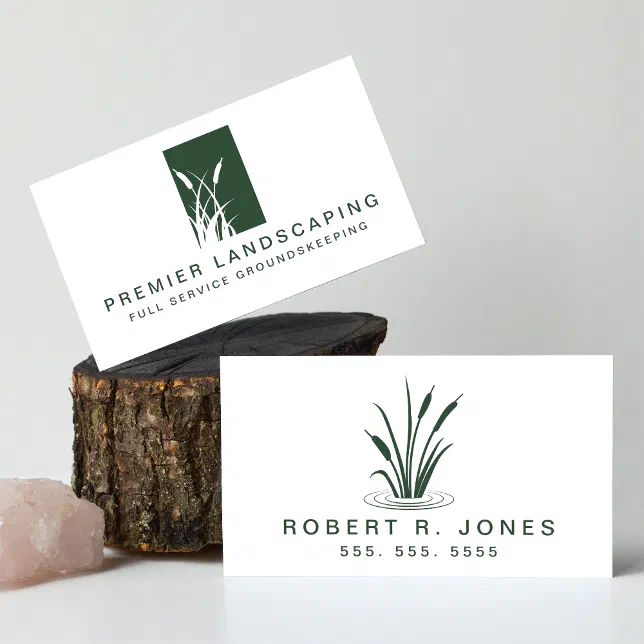 Landscaping Service Professional Landscaper Logo Business Card | Zazzle
