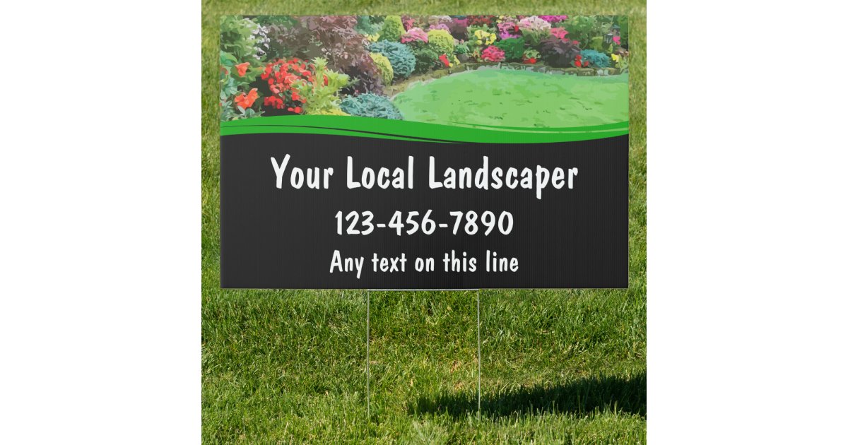 Landscaping Service Yard Sign Template | Zazzle
