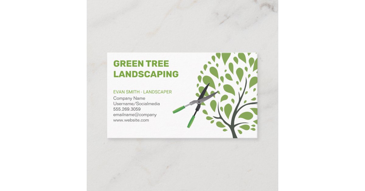 Landscaping | Tree Trimming Service Business Card | Zazzle