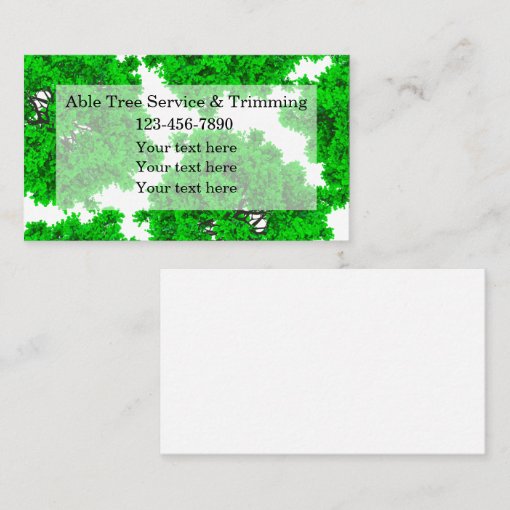 Landscaping Tree Trimming Services Business Card | Zazzle
