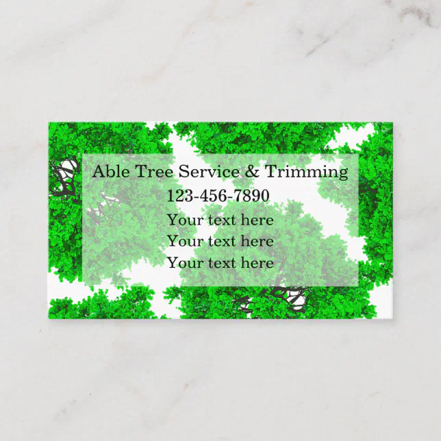 Landscaping Tree Trimming Services Business Card | Zazzle