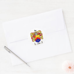 LANE FAMILY CREST - LANE COAT OF ARMS CLASSIC ROUND STICKER | Zazzle