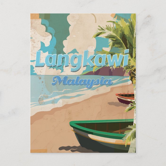 Langkawi Malaysia Vintage vacation Poster Postcard | Zazzle.com