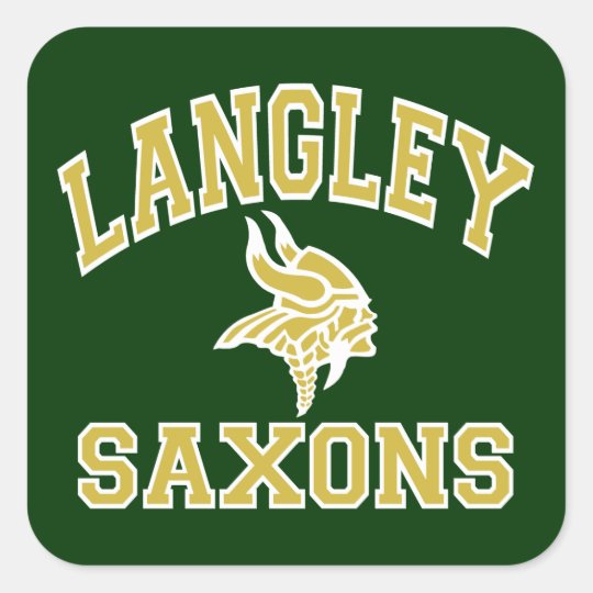 Langley Saxons Square Sticker | Zazzle.com