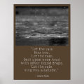 Langston Hughes Rain Quote Poster | Zazzle