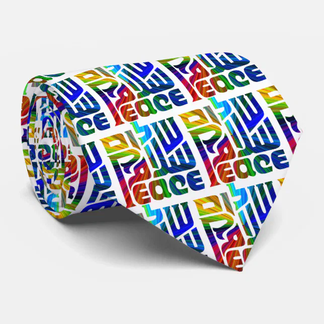 Language of Peace/Hebrew/English/Arabic Tie | Zazzle