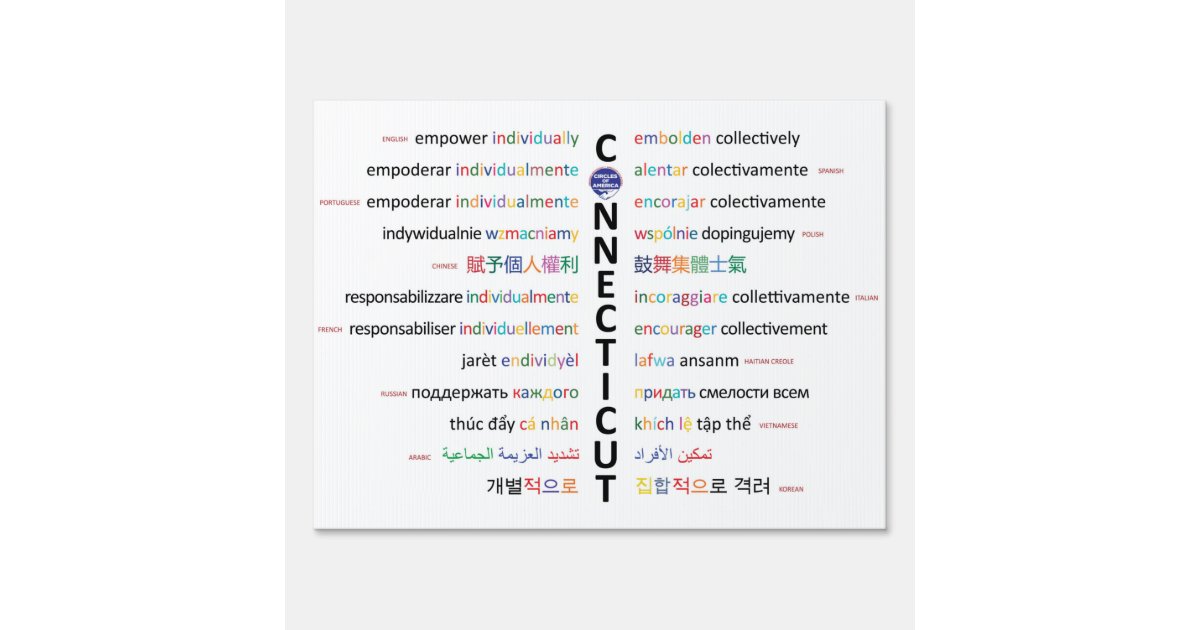 Languages of Connecticut Sign | Zazzle
