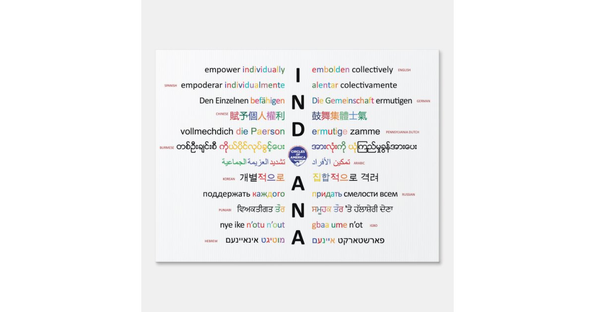 Languages of Indiana Sign | Zazzle