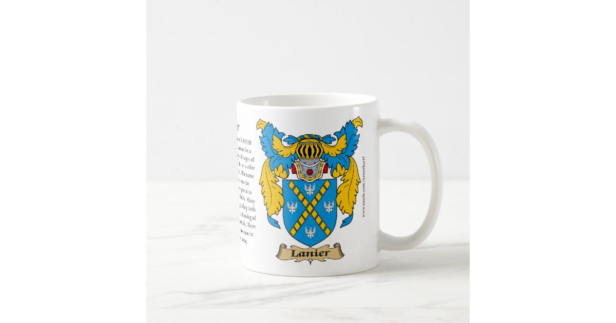 Lanier, the Origin, the Meaning and the Crest Coffee Mug | Zazzle