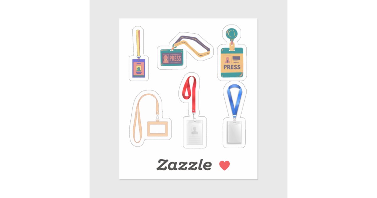 Lanyard Stickers | Zazzle