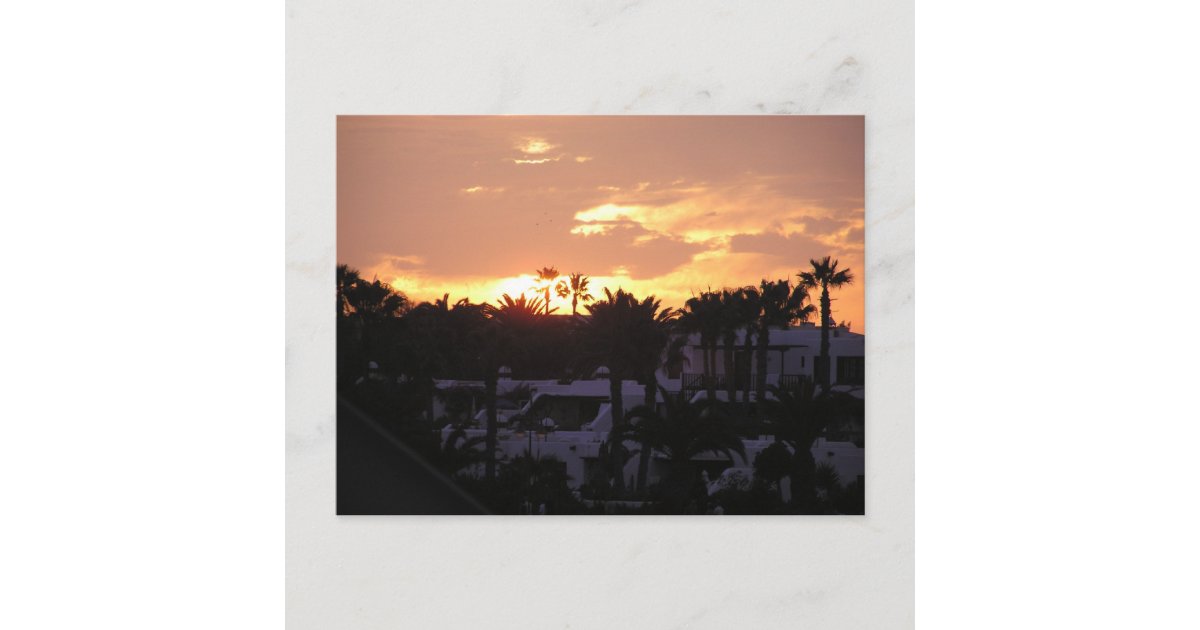 Lanzarote Sunset Postcard | Zazzle