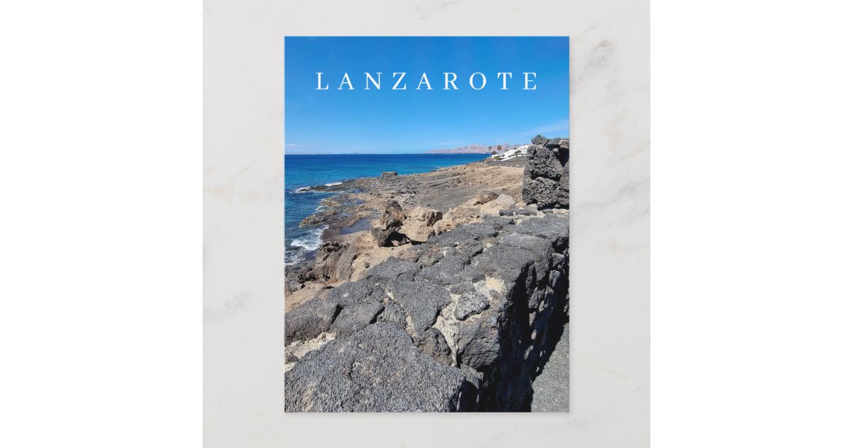 Lanzarote volcanic stones view postcard | Zazzle