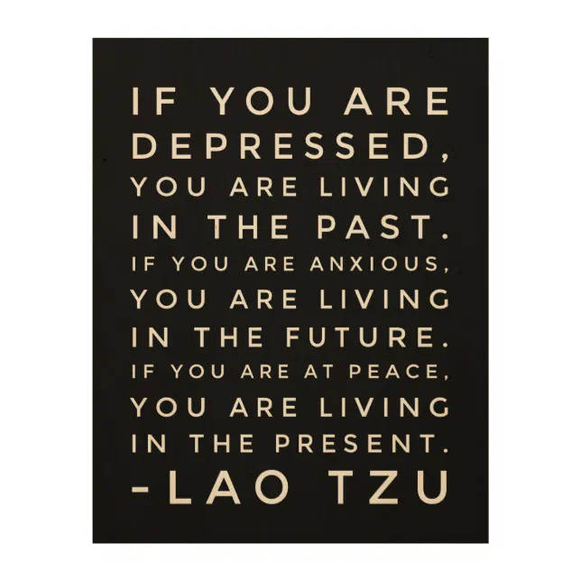 Lao Tzu Chinese Taoism Philosophy Quote Wood Wall Art | Zazzle