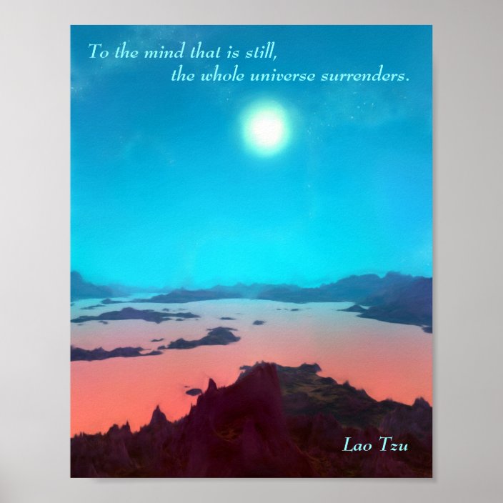 Lao Tzu Custom Quote Aquarius Prime Scifi Poster | Zazzle.com