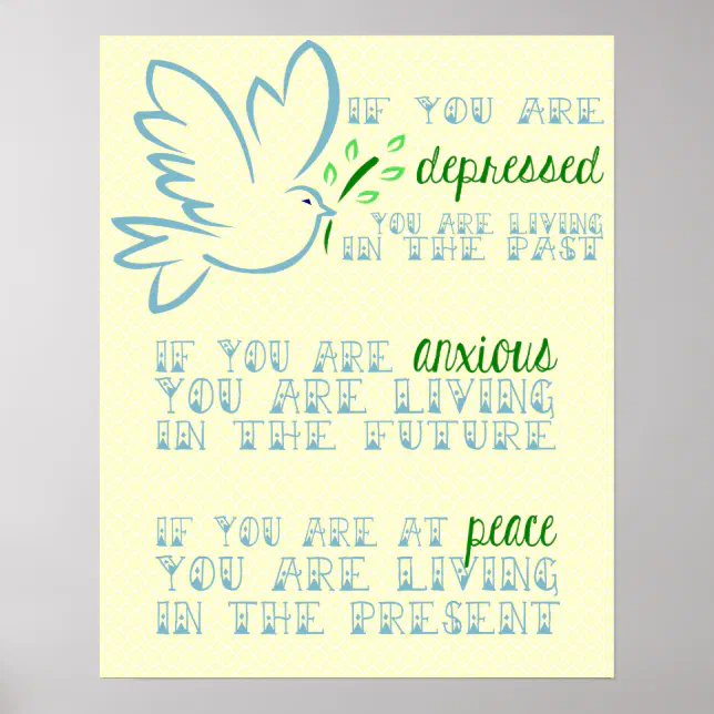 Lao Tzu Motivational Poster Dove Peace | Zazzle
