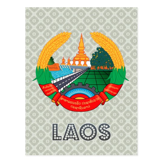 Laos Coat of Arms Postcard | Zazzle.com