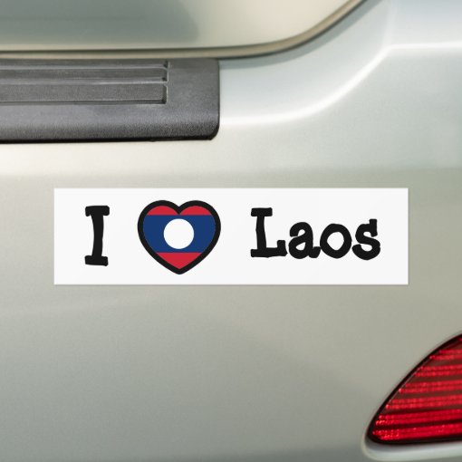 Laos Flag Bumper Sticker | Zazzle