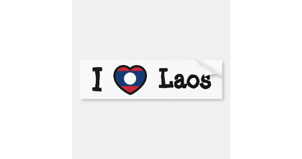 Laos Flag Bumper Sticker | Zazzle