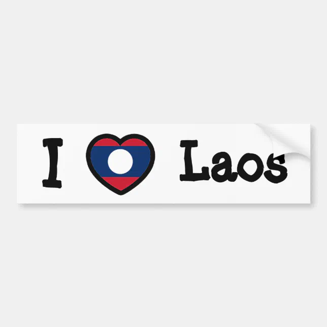Laos Flag Bumper Sticker | Zazzle