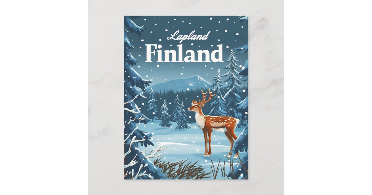 Lapland Finland Vintage Postcard | Zazzle