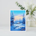 Lapland Finland vintage travel illustration Postcard | Zazzle
