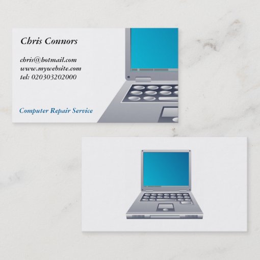 Laptop Computer Business Card | Zazzle