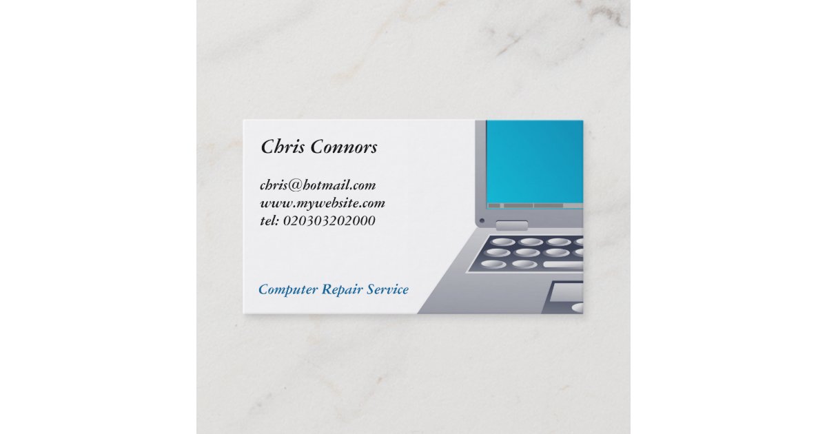 Laptop Computer Business Card | Zazzle