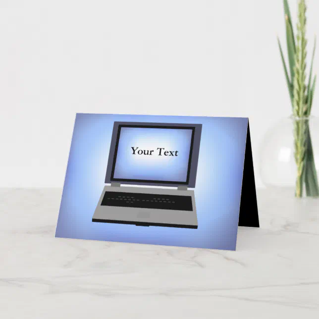 Laptop Computer Greeting Card | Zazzle