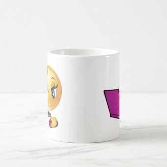Laptop Emoji Girl Coffee Mug | Zazzle