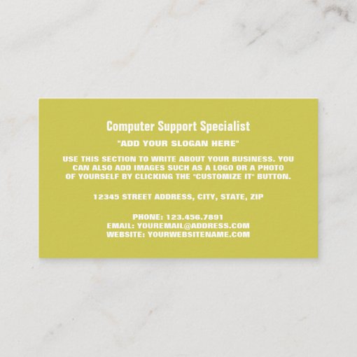 Laptop, Information Technology, Computer Business Card | Zazzle