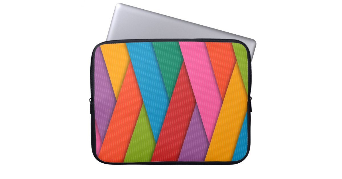 Laptop Sleeve Colorful Triangles | Zazzle