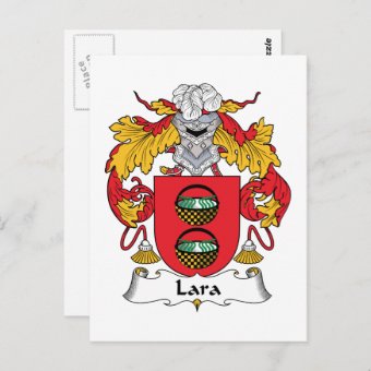 Lara Family Crest Postcard | Zazzle