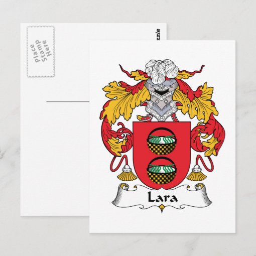 Lara Family Crest Postcard | Zazzle