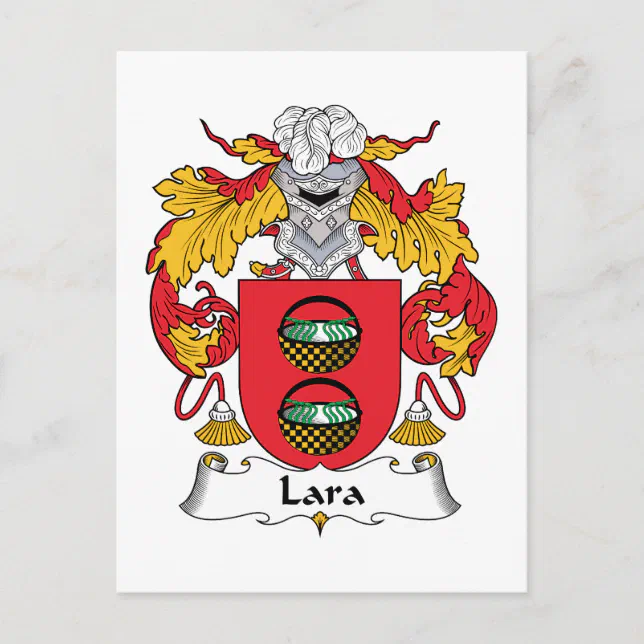 Lara Family Crest Postcard | Zazzle