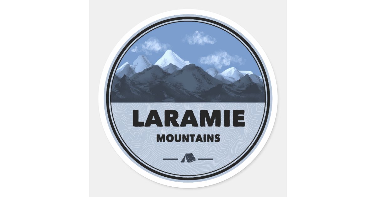 Laramie Mountains Wyoming Colorado Camping Classic Round Sticker | Zazzle