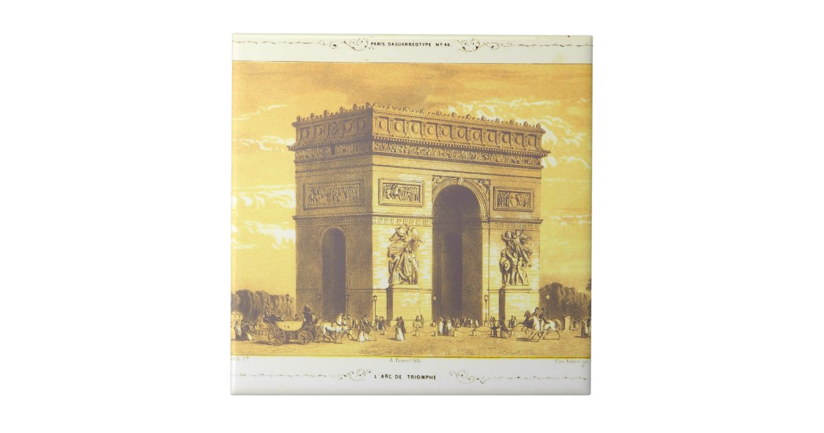 L'Arc de Triomphe, Paris 1840 Ceramic Tile | Zazzle