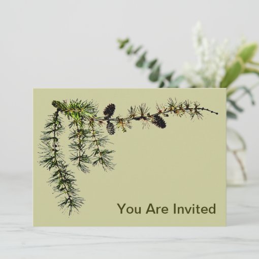 Larch Branch Invitation | Zazzle