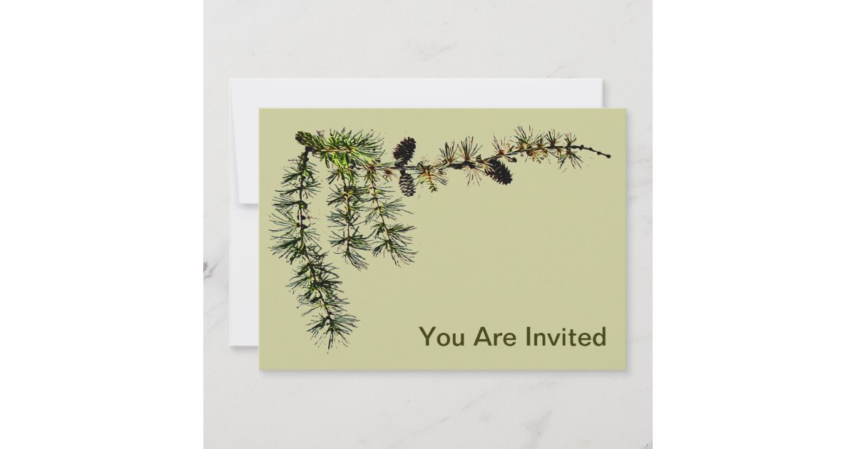 Larch Branch Invitation | Zazzle