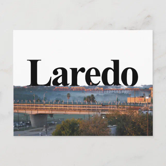 Laredo, TX Skyline with Laredo in the Sky Postcard | Zazzle