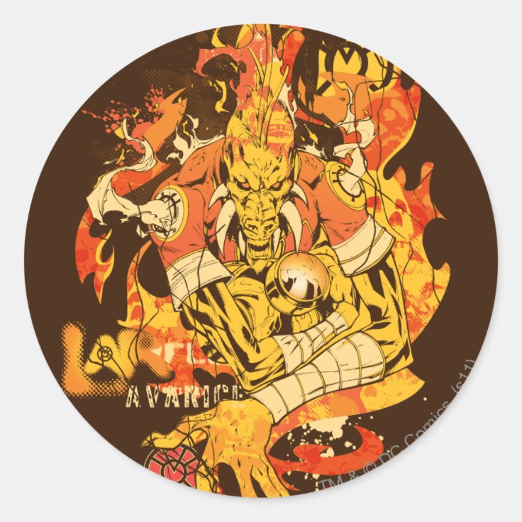 Larfleeze - Agent Orange 10 Classic Round Sticker | Zazzle
