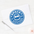 Large 3" Space Hipsters Logo Sticker | Zazzle