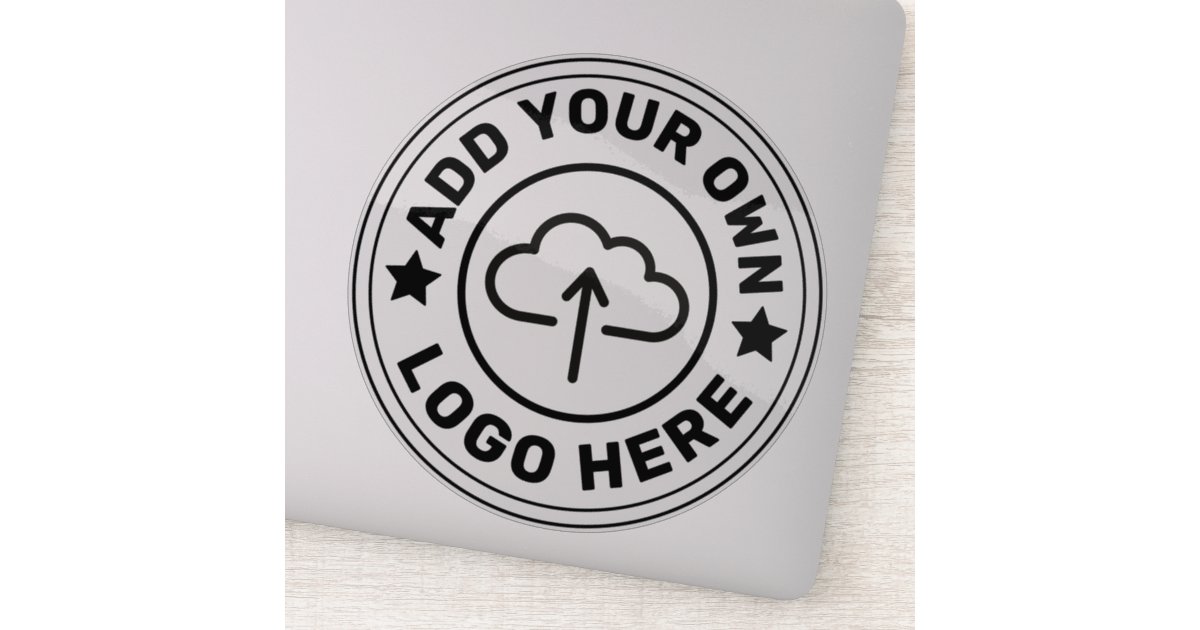 Large 8” x 8” Custom Logo Custom-Cut Vinyl Sticker | Zazzle