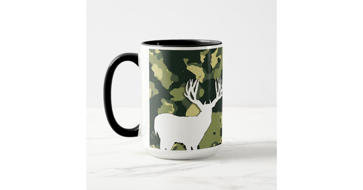 Large Antler Whitetail Buck Deer Mug | Zazzle