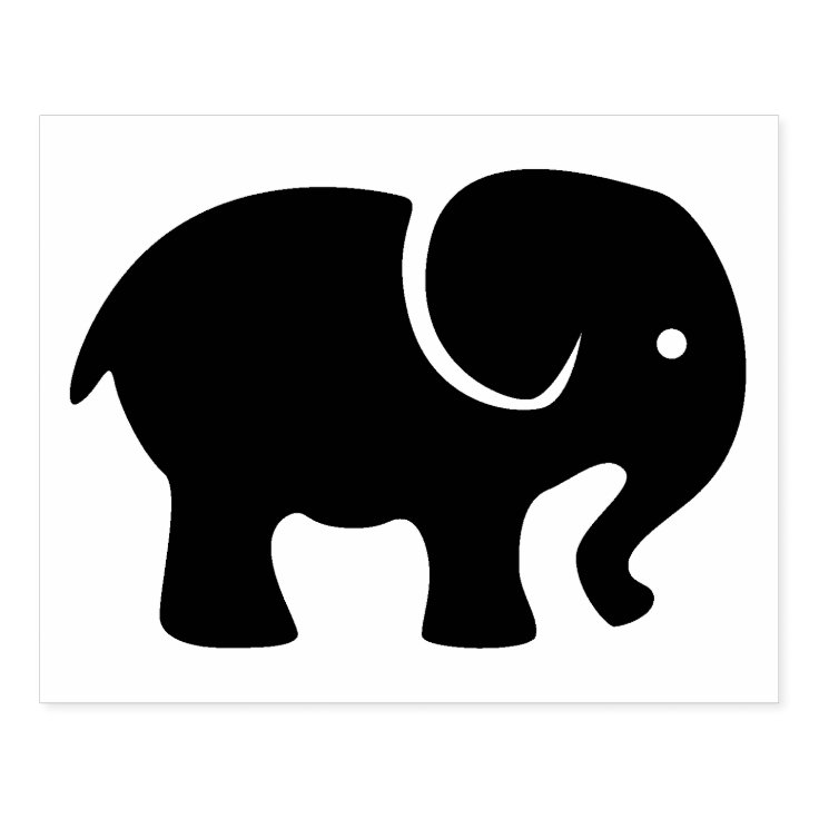 Large Baby Elephant Rubber Stamp | Zazzle