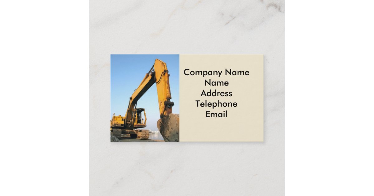 Large Backhoe Business Card | Zazzle.com