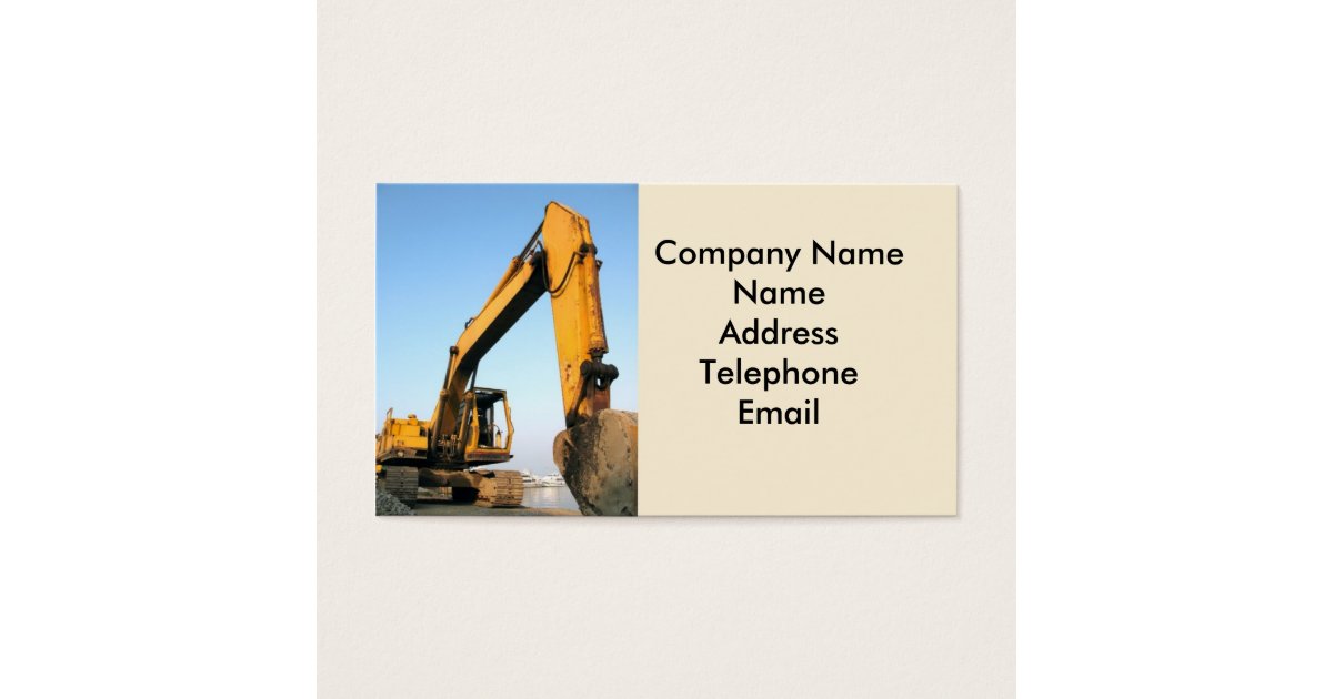 Large Backhoe Business Card | Zazzle.com