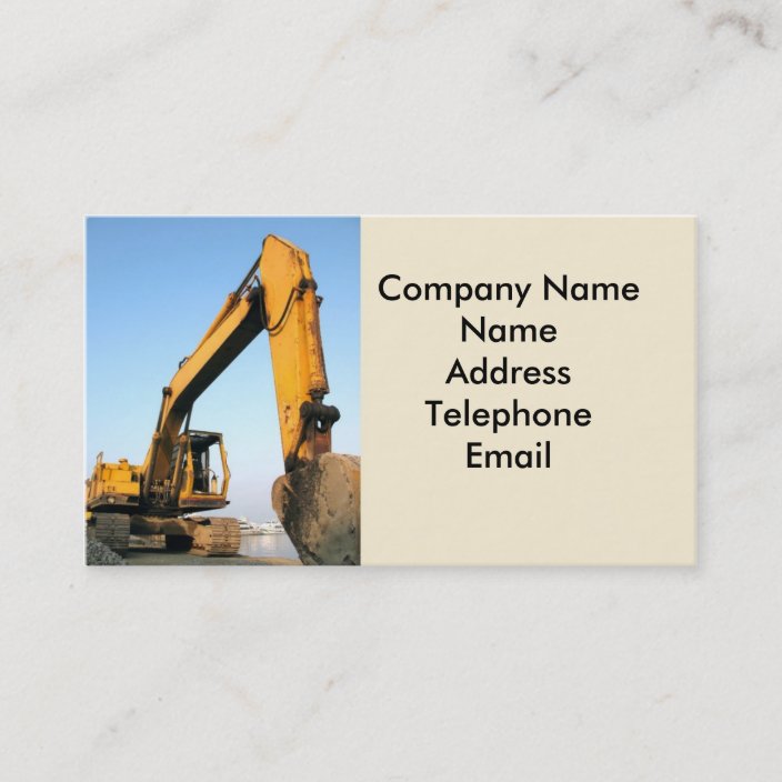 Large Backhoe Business Card | Zazzle.com