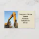 Large Backhoe Business Card | Zazzle